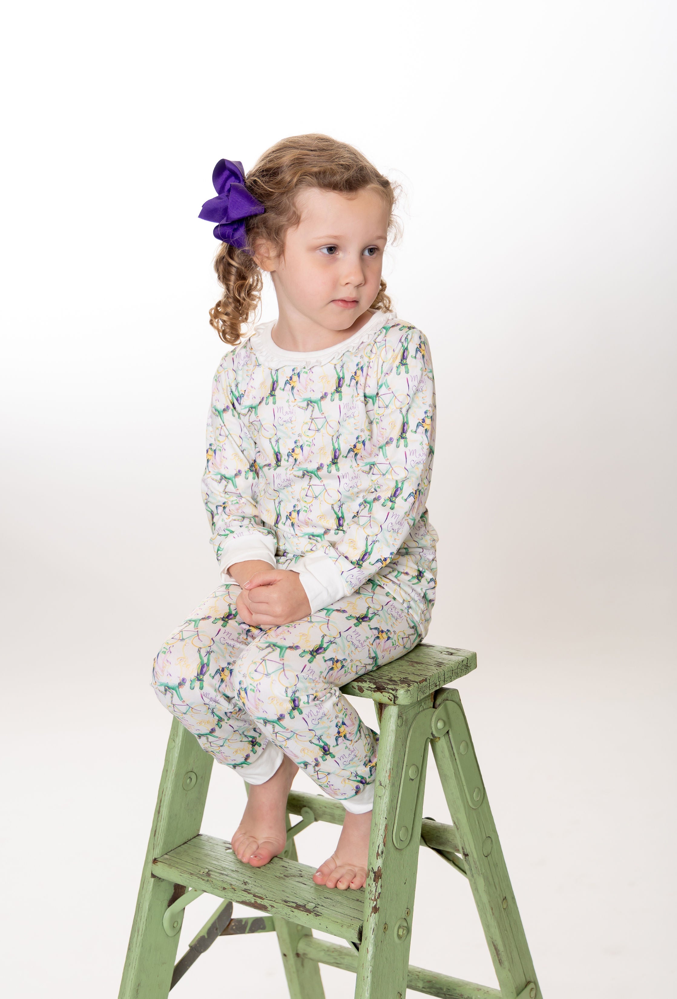 Ruffle Mardi Gras Mambo Lounge set – Little Louanne